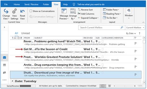 Change Inbox Folder View In Outlook