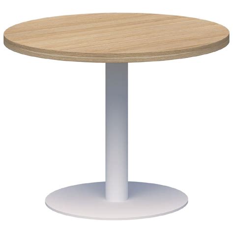 Accent Classic Coffee Table White And Classic Oak 600 Diameter