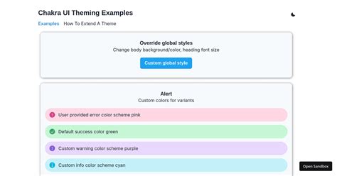 Chakra Ui Theme Extension Forked Codesandbox