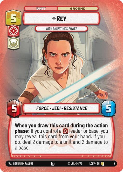 Rey With Palpatines Power Star Wars Unlimited Db