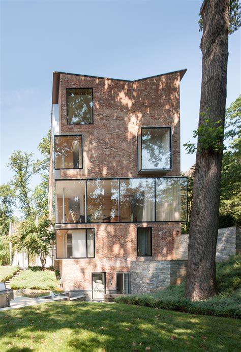 Rock Creek House By Nadaaa Brick Architecture Butterfly Roof Brick