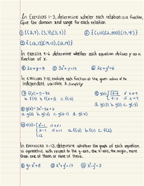 solved in exersices 1 3 determine wheter each relation is a