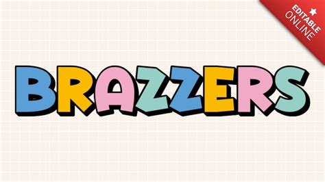 Brazzers Farbige Blockschrift Texteffekt Generator