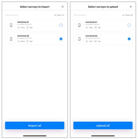 importing uploading multiple surveys beamo support