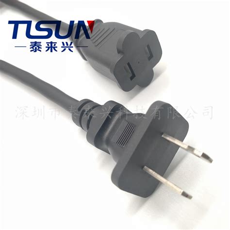 厂家销售 1 15r 美规插头 极性尾电线 电源线 公母插头2pin电源线 阿里巴巴