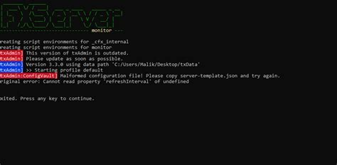 Cant Start Server Server Discussion Cfxre Community