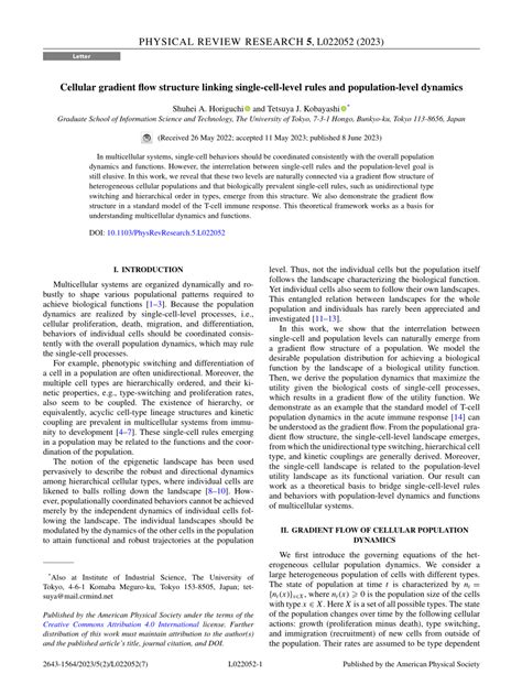 Pdf Cellular Gradient Flow Structure Linking Single Cell Level Rules And Population Level Dynamics