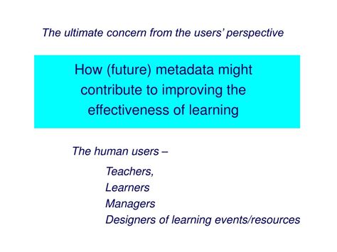 Ppt Metadata For Objects Or Metadata For Learning Powerpoint Presentation Id4226747