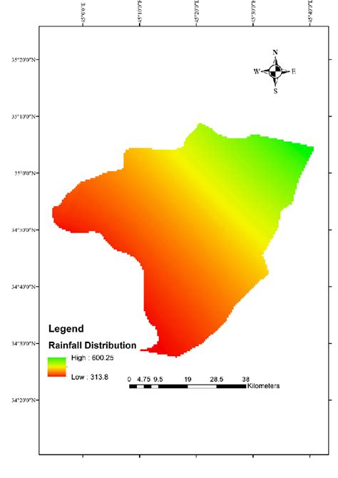 Rainfall Map Of The Study Area Download Scientific Diagram