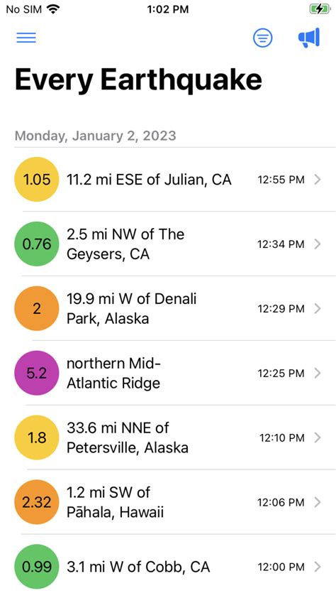 iPhone için Every Earthquake İndir