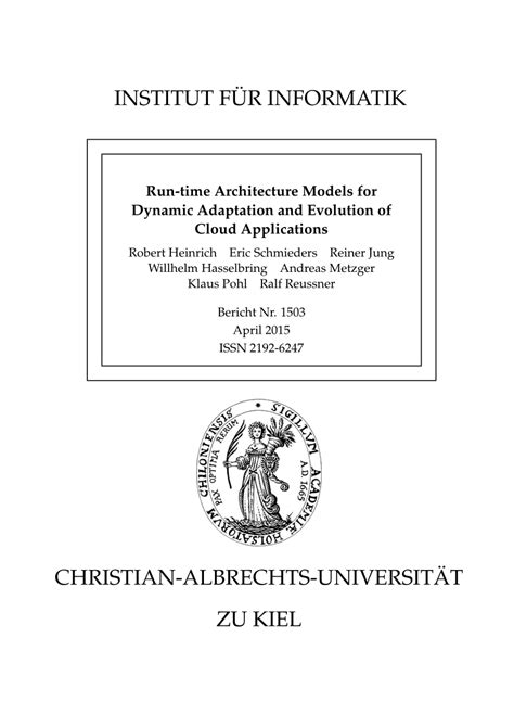 Pdf Run Time Architecture Models For Dynamic Adaptation And Evolution Of Cloud Applications