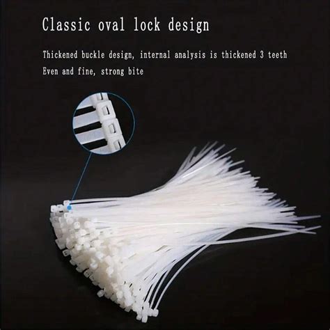 100 Dây Buộc Cáp Nylon Có Chiều Rộng 26mm Dây Buộc Cáp Tự Khóa Dây Buộc Bằng Nhựa Màu Trắng