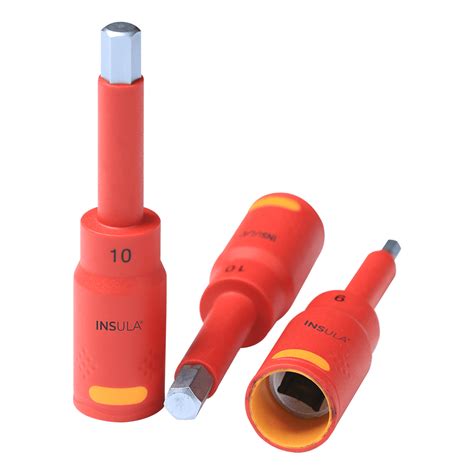 Insulated Allen Socket 1 4 5mm Insulated Allen Sockets Exporters Mumbai Safety Tools The