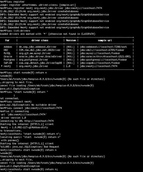cypher jdbc tools testing results graph database and analytics