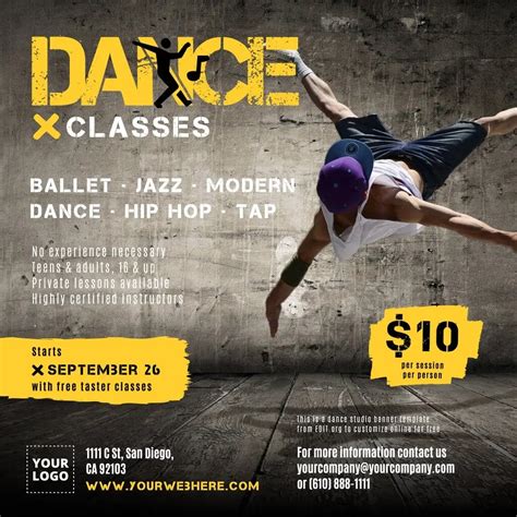 Make A Dance Class Flyer Or Poster
