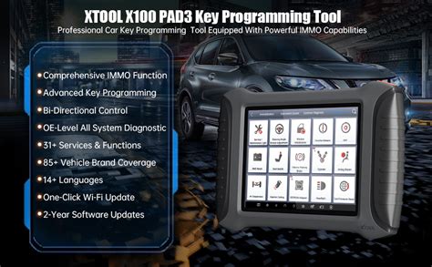 2023 XTOOL X100 PAD3 Key Fob Programmer With KC100 EEPROM Adapter