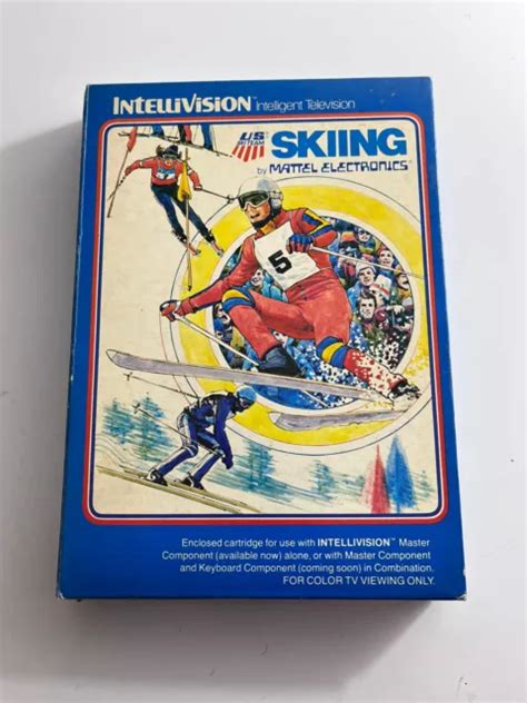 Skiing By Mattel Intellivision Complete Cartridge Manual Overlays 10 00 Picclick Ca