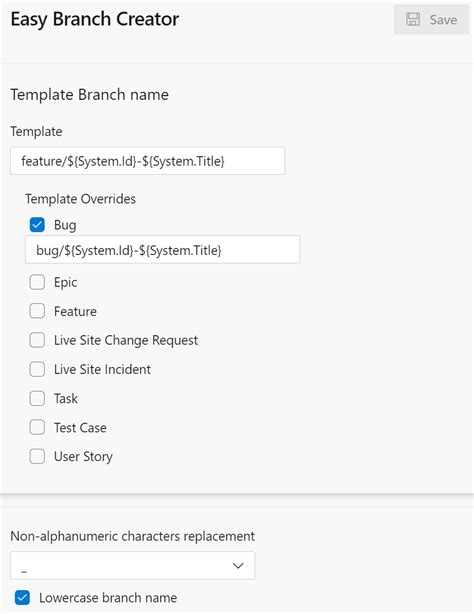 Easy Branch Creator Visual Studio Marketplace