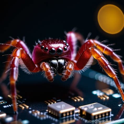 Spider On Raspberry Pi Computer Stable Diffusion Online