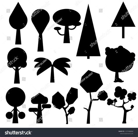 Shadow Tree Vector Stock Vector Royalty Free 1237488868