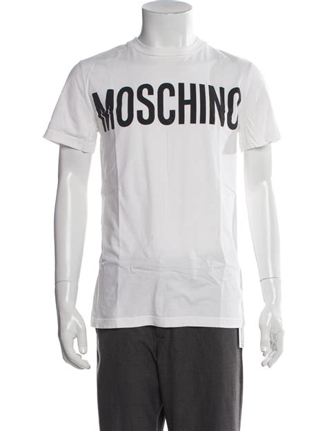 Moschino Couture Graphic Print Crew Neck T Shirt White T Shirts