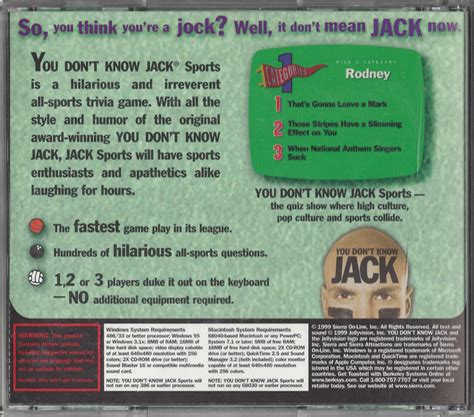 You Dont Know Jack Sports Courtesy Of Adidas Jellyvision Free