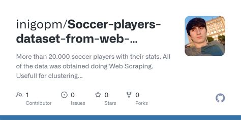 github inigopm soccer players dataset from web scraping more than 20 000 soccer players with