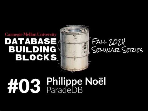 Free Video Paradedb Postgres For Search And Analytics From Cmu Database Group Class Central