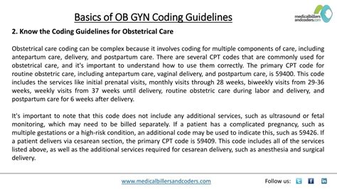 Ppt Basics Of Ob Gyn Coding Guidelines Powerpoint Presentation Free Download Id 12144967
