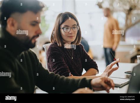 Successful Collaboration Of Multinational Business Team Analyzing