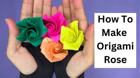 Origami Flower Rose Origami Rose Instructions Origami Way