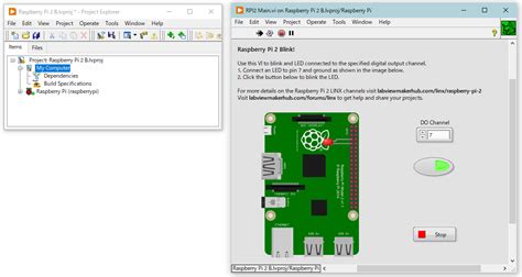 labview community 2023q1でraspberry pi 4bのlチカ ni community