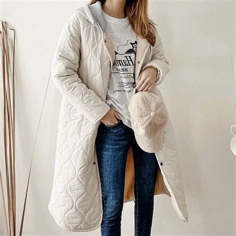 양면 후드 누빔 롱 점퍼 리버시블 양털 퀼팅 야상 패딩 후리스 다이아 경량 롱패딩코트 양털패딩 누빔패딩룩 후드롱패딩 양면점퍼