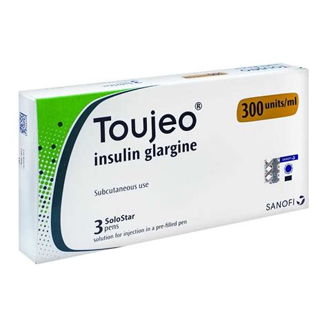 Toujeo Insulin Glarine 300 Unitsml 3 Solostar Pen One Health