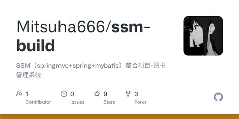 Github Mitsuha Ssm Build Ssmspringmvc Spring Mybatis