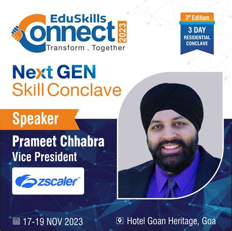 Zscaler Is So Excited To Be A Part Of Eduskills Foundations “eduskills Connect23” We Are