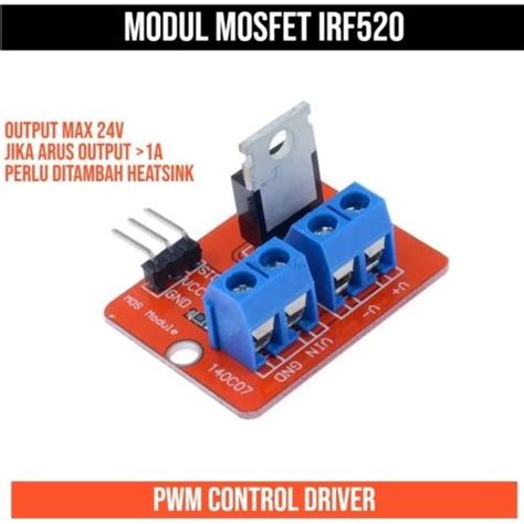 Jual Modul Mosfet Irf520 Driver 24v Irf 520 Modul Driver Arduino Uno