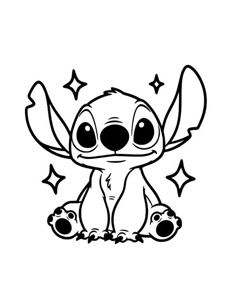 Stitch Clipart Svg Hand Drawn Line Art Sparkles Digital Download