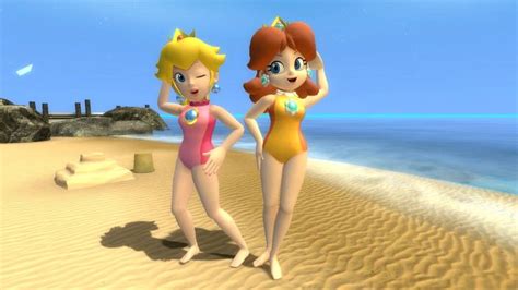 Mario And Peach Cosplay At The Beach