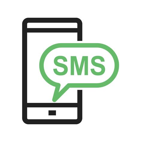Sms Notification Line Green And Black Icon 9700991 Vector Art At Vecteezy