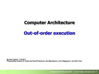 PPT Computer Architecture Out Of Order Execution PowerPoint Presentation ID 3733026