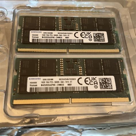32gb Kit 2x16gb Ddr5 5600mhz Sodimm Ram 1rx8 Pc5 5600b M425r2ga3bb0 Cwm0d Ebay