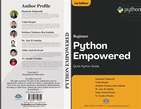 Python Empowered Quick Python Guide 1st Edition Beginner Design As Per University Syllabus