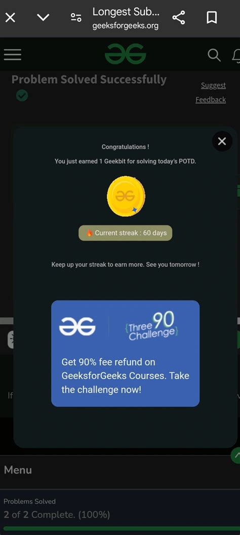 Gfg160 Geekstreak2024 Geeksforgeeks Shreya Kumar