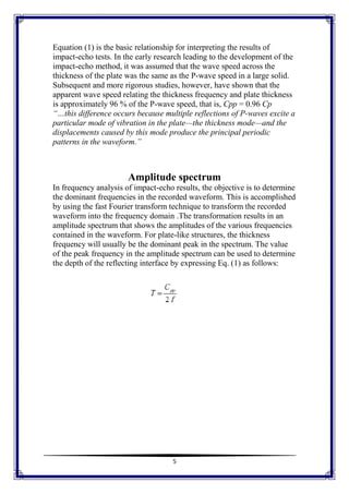 The Impact Echo Method As Nondestructive Test Method In Structural Engineering PDF
