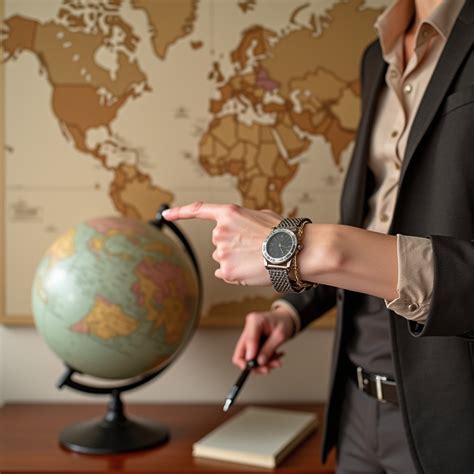 Formal Executive With Globe And Map Stable Diffusion Online
