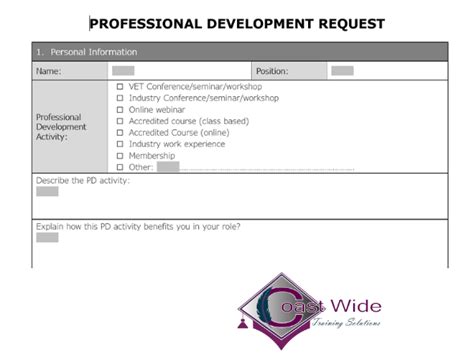 Professional Development Request Form