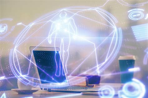 데스크톱 컴퓨터 배경 및 교육 테마 드로잉 이중 노출 연구 개념 개념에 대한 스톡 사진 및 기타 이미지 개념 건강관리와