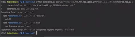 TypeError Init Recognizer Got An Unexpected Keyword Argument Use