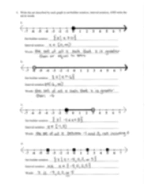 SOLUTION Key 2 Set And Interval Notation Studypool